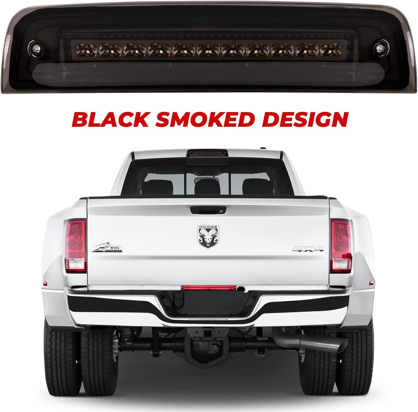 Upgraded Led Third Brake Light with Strobe Mode Switch for 2009-2018 ...